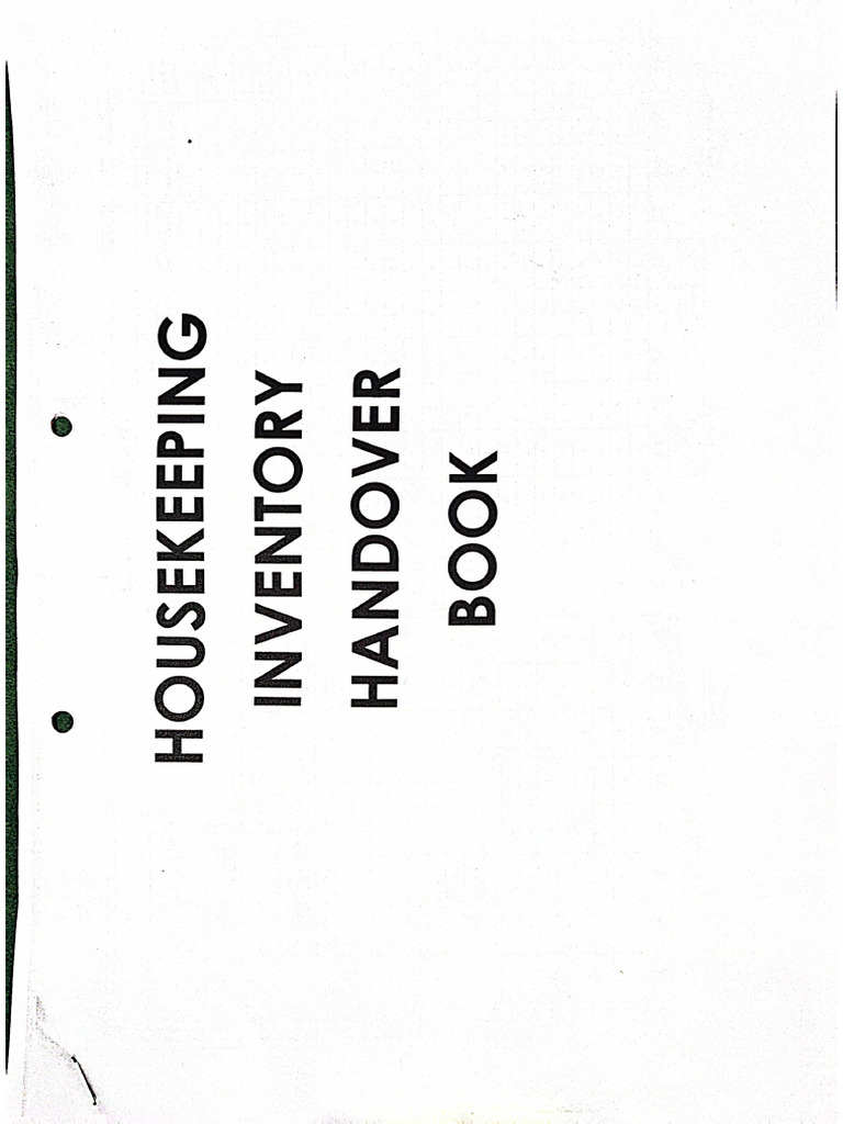 Housekeeping Inventory | PDF