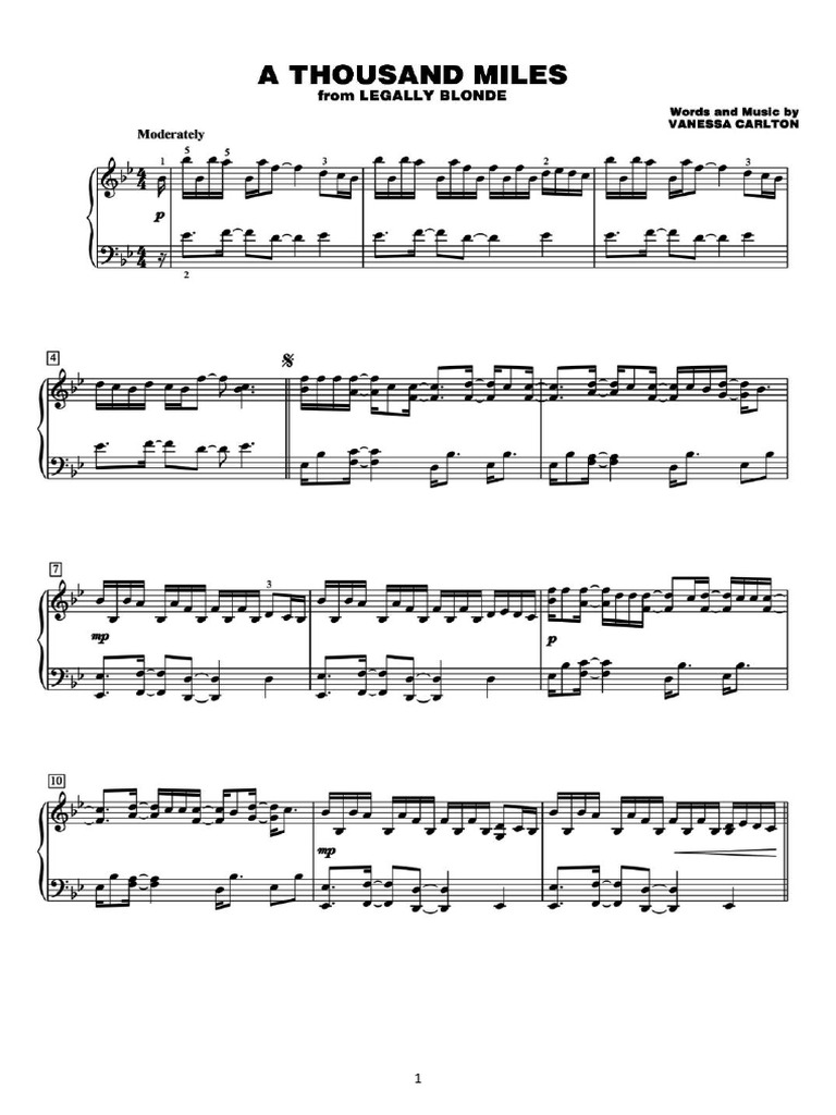 A Thousand Miles - 4 HLMN | PDF