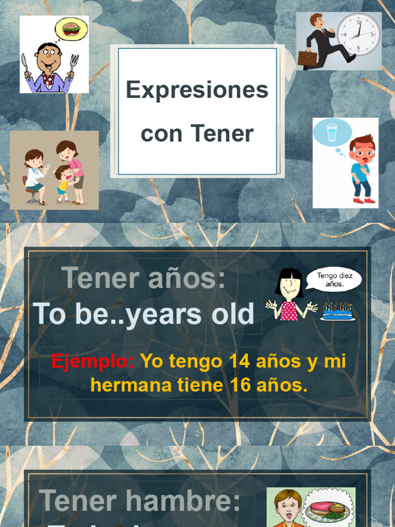 Expresiones Comunes con "Tener" | PDF