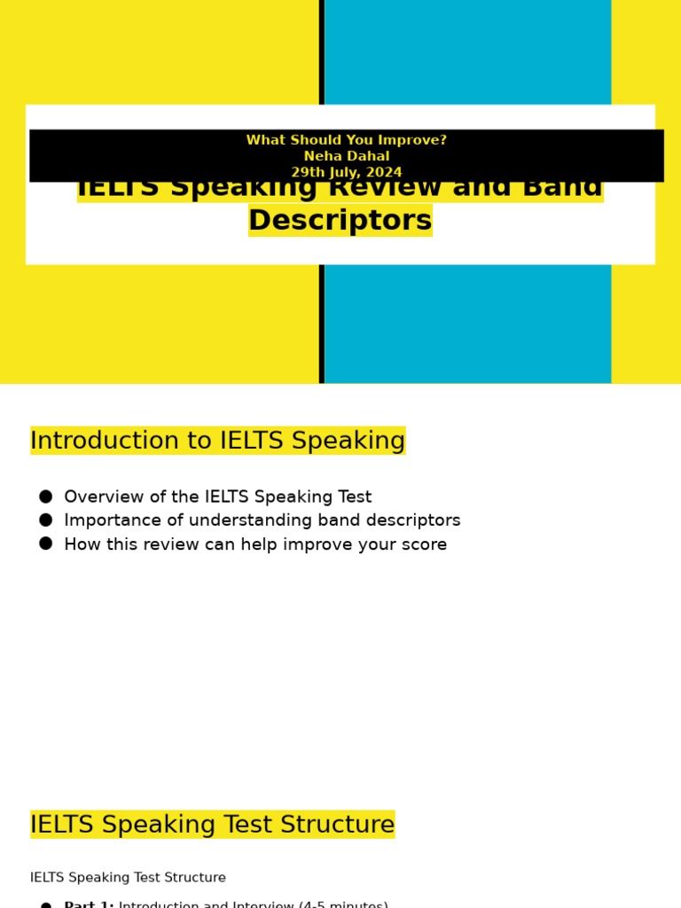 IELTS Speaking Test Review & Tips | PDF | Fluency | Word
