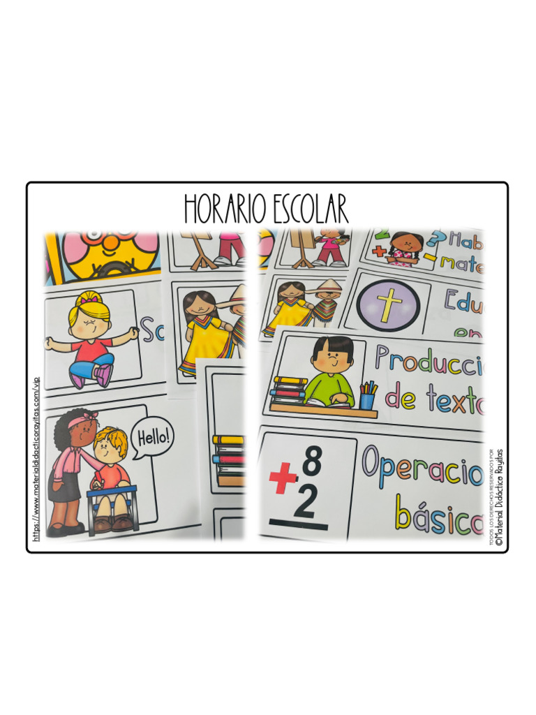 Portada de Horario Escolar | PDF