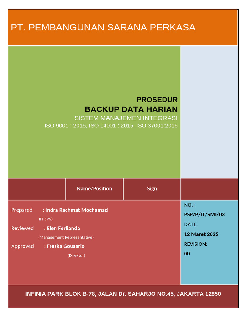 3. SOP Backup Data Harian | PDF
