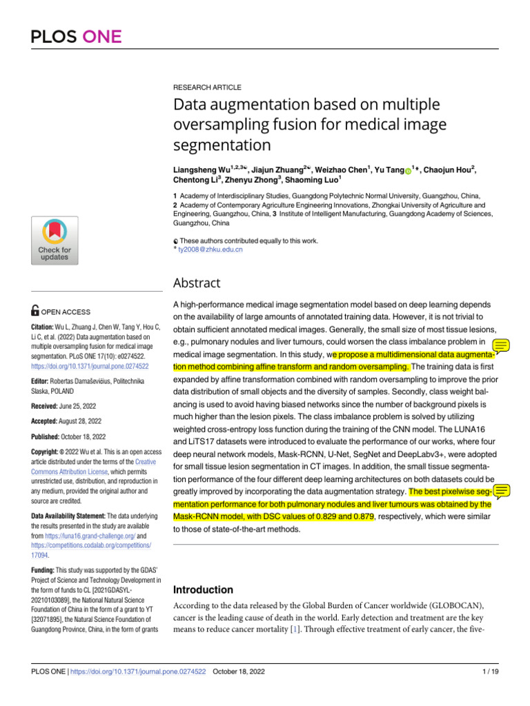 Medical Image Segmentation Augmentation | PDF | Image Segmentation | Ct ...