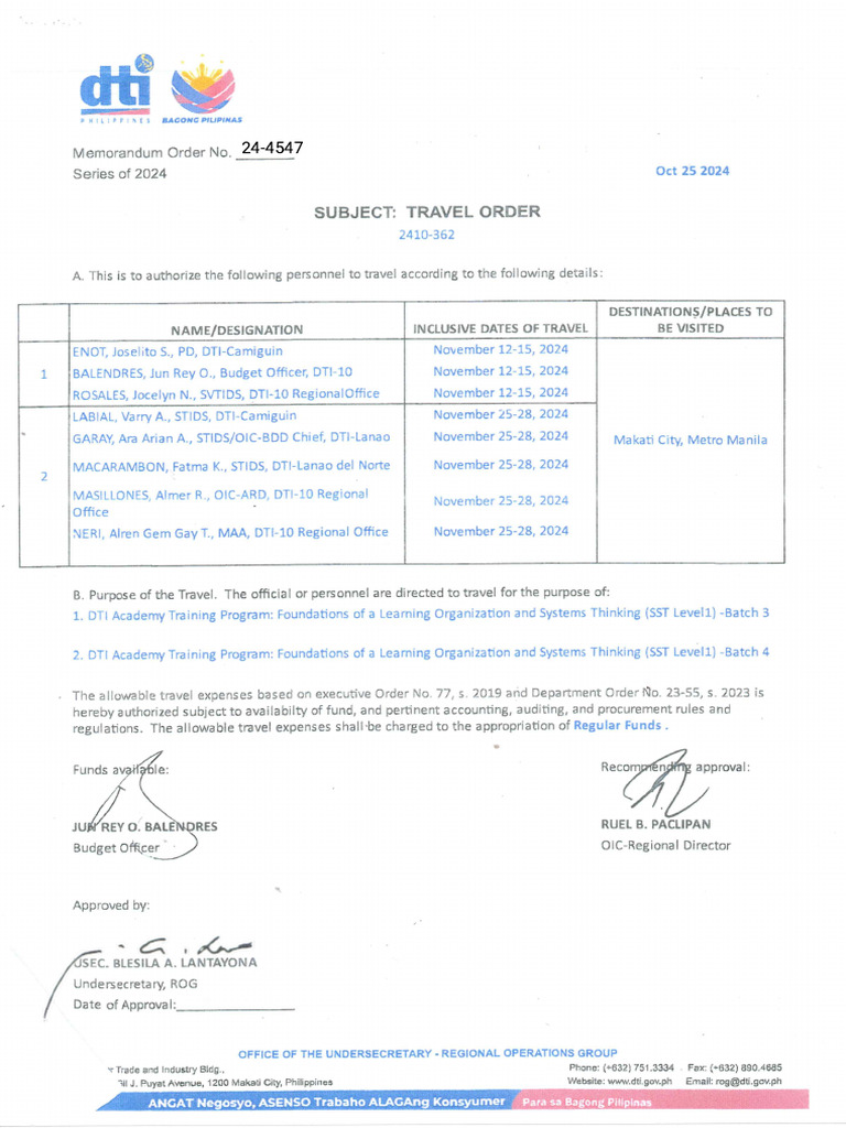 Memorandum Order No. 24-4547 | PDF