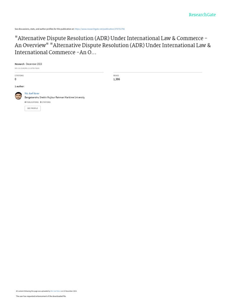 A DR Legal Aid Assignment | PDF | Alternative Dispute Resolution | Arbitration