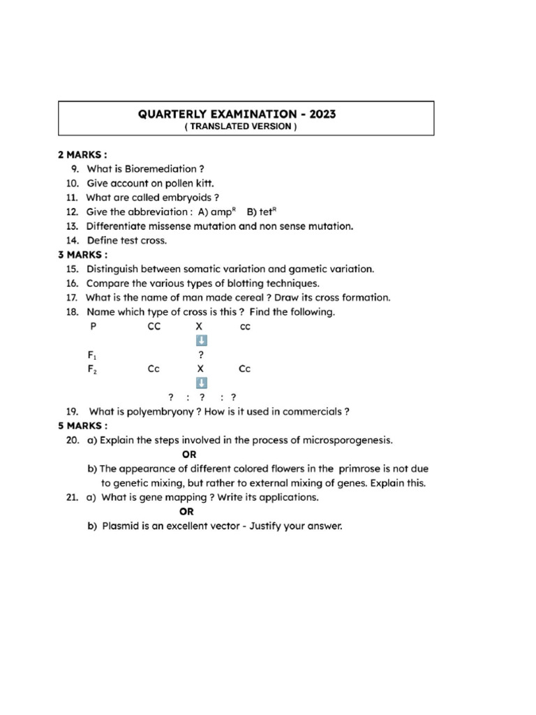 Bio 12th Translate | PDF