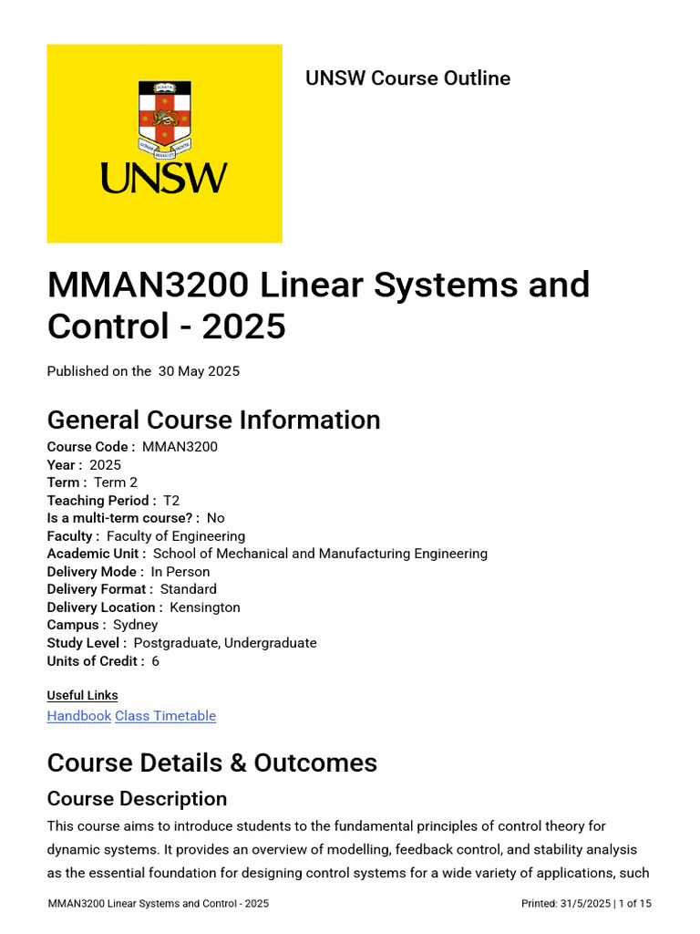 CO MMAN3200!1!2025 Term2 T2 InPerson Standard Kensington | PDF ...