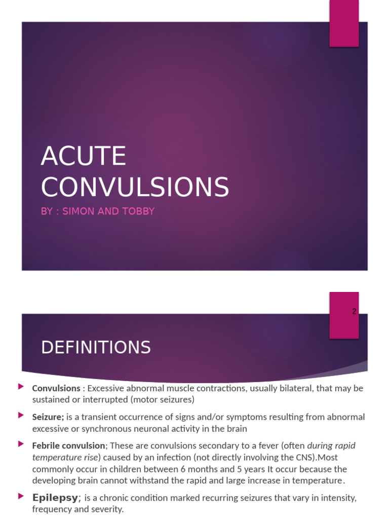 Understanding Acute Convulsions in Children | PDF | Epilepsy | Fever