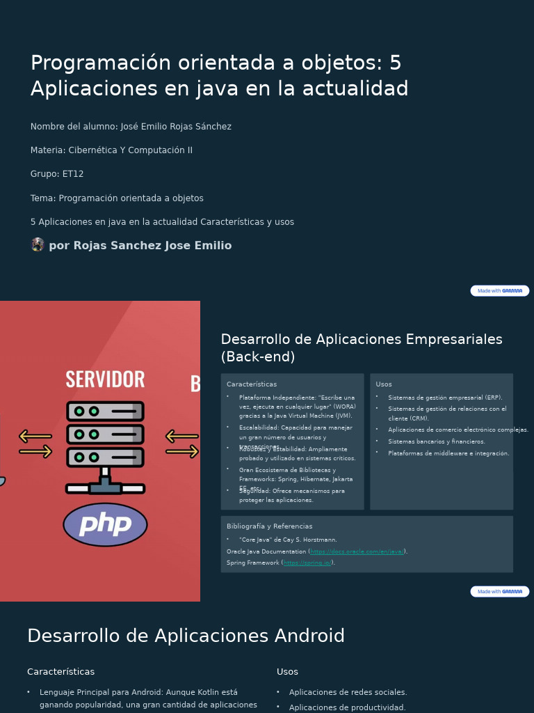 Aplicaciones actuales de Java en 5 áreas | PDF | Archivo de computadora ...