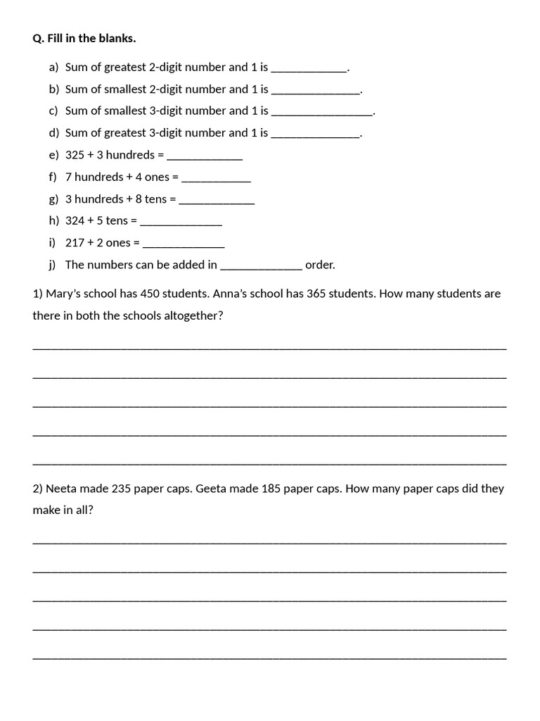 Addition Practice 1 | PDF