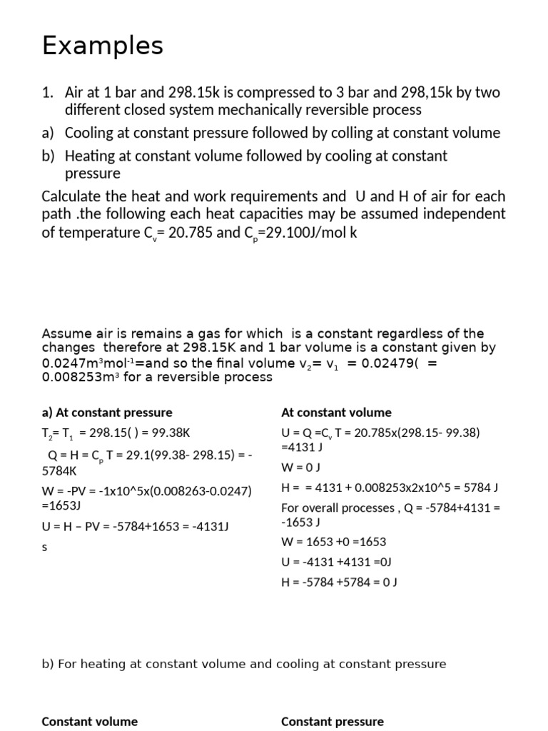 Heat Capacity Examples | PDF