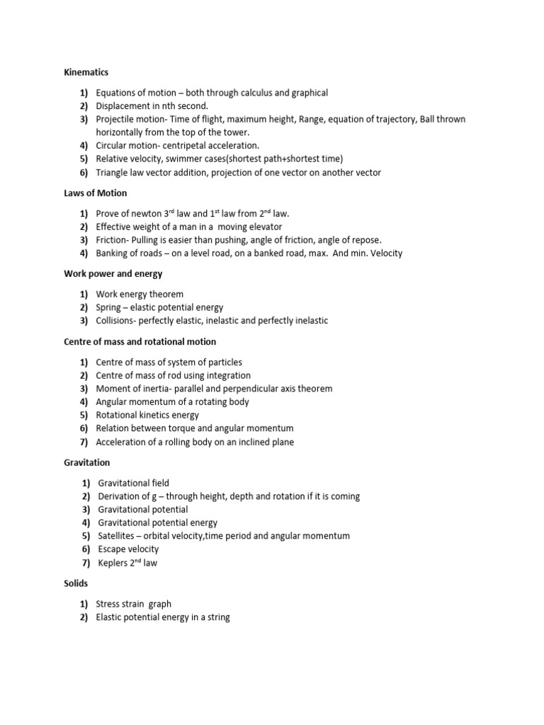 Comprehensive Physics Concepts Overview | PDF | Angular Momentum ...