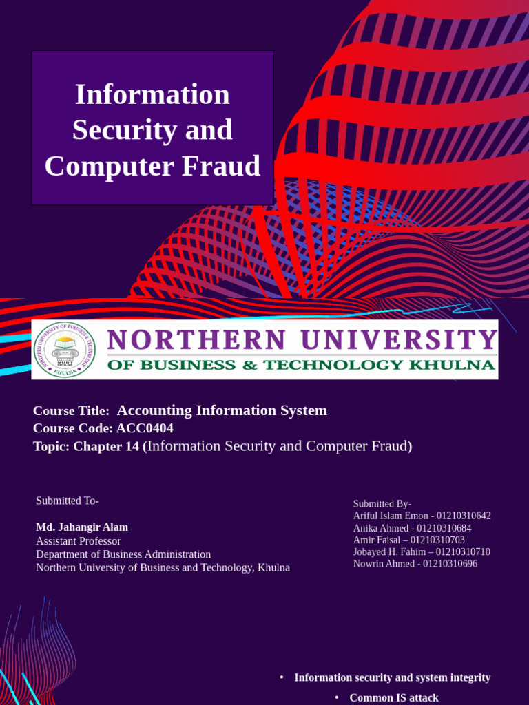 Information Security & Computer Fraud | PDF | Security | Computer Security