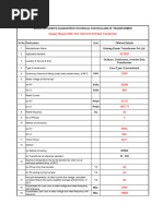 5MVA Transformer Data Sheet | PDF | Transformer | Manufactured Goods