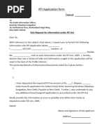 Draft RTI Application Format | PDF
