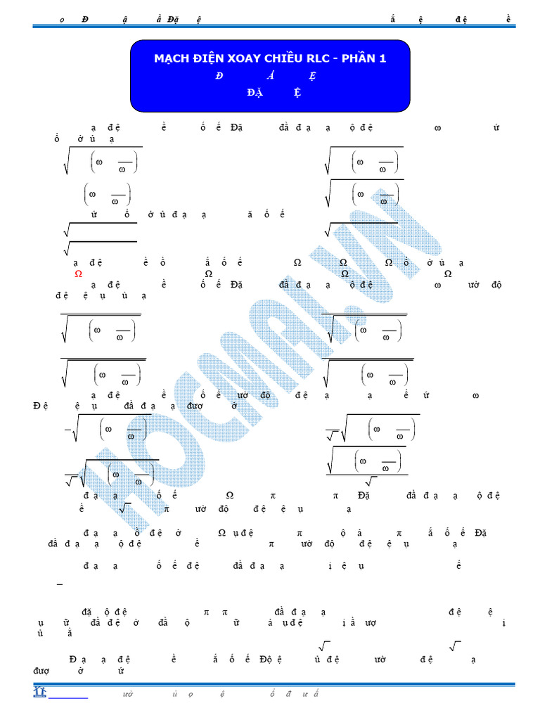 04 Mach Dien Xoay Chieu Rlc P1 Dap An Pdf