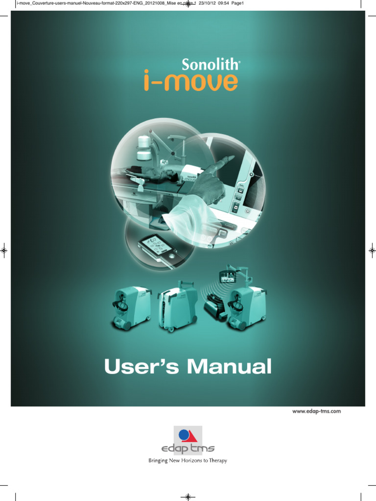 Sonolith® i-move User Manual | PDF | Heart | Urinary Tract Infection