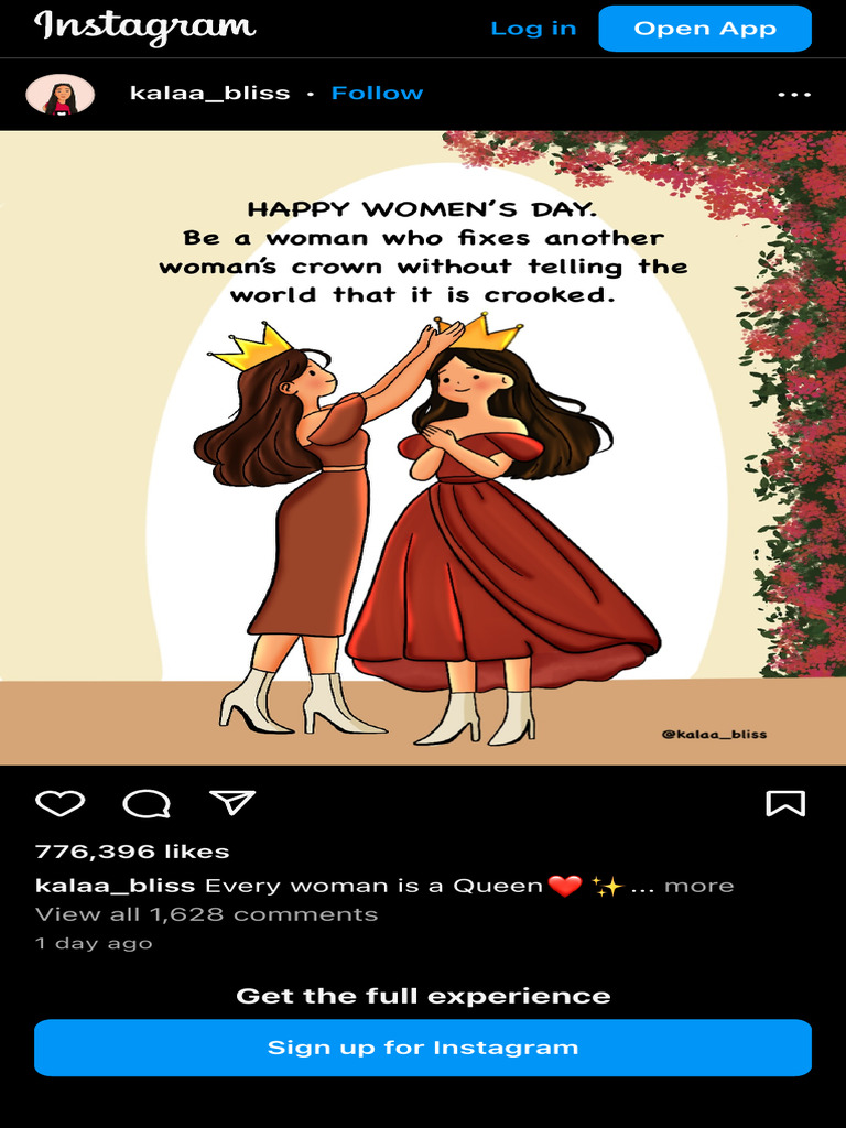 Khushbu Gupta Illustrator Every Woman Is A Queen Follow @kalaa - Bliss For More) #Happywomensday ...