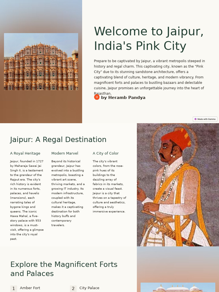 Explore Jaipur: The Pink City Guide | PDF