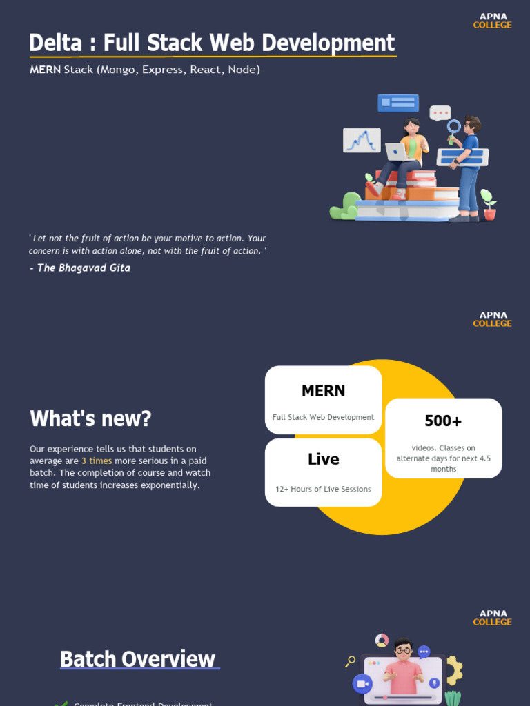 Delta: Full Stack Web Development (MERN Stack) - Apna College | PDF | J Query | Java Script