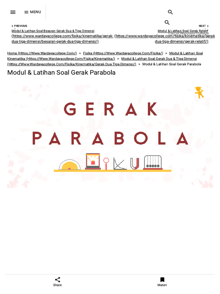 Rumus dan Contoh Gerak Parabola | PDF