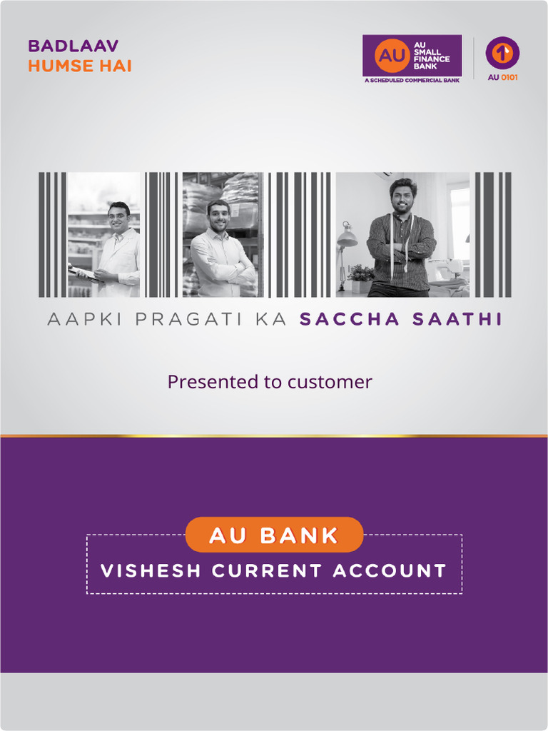 AU Bank-AU Vishesh Current Account | PDF