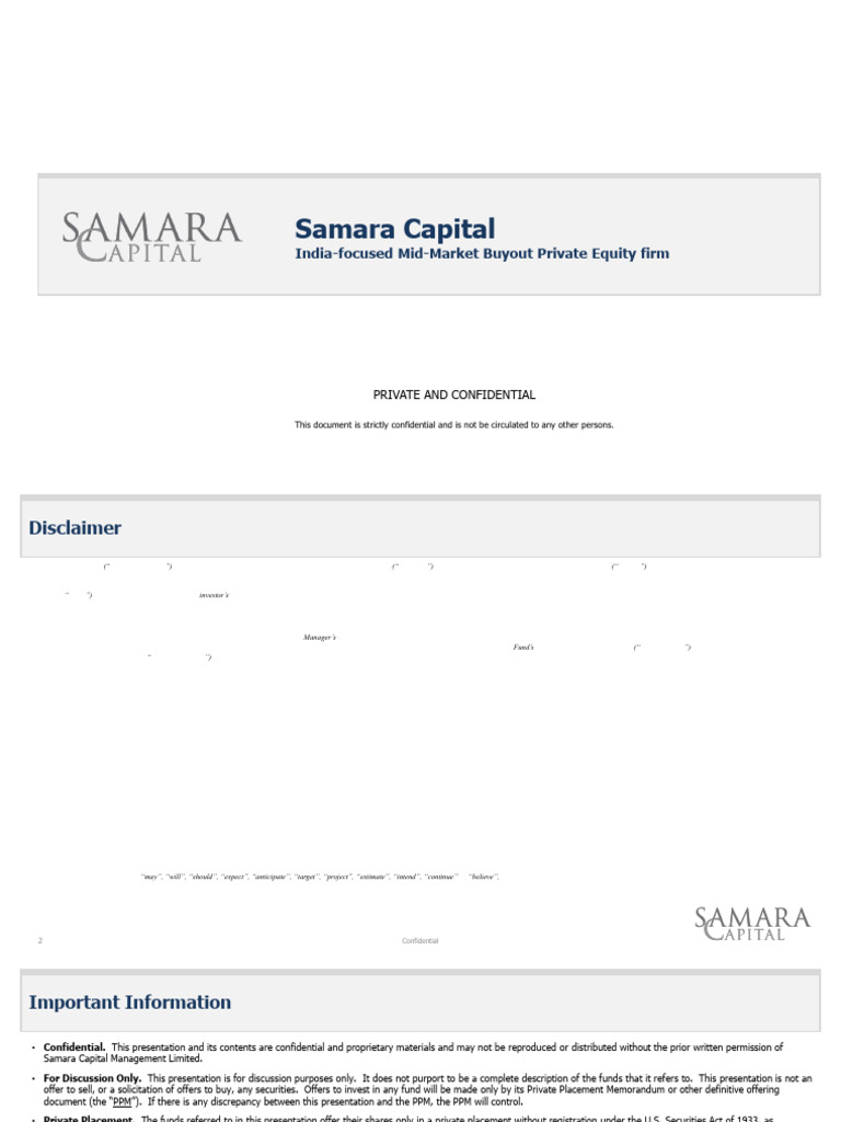 Samara Alternate Investment Fund Overview | PDF | Private Equity ...