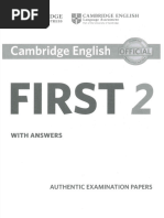 Cambridge English Advanced 1 Examination Papers With Answers | PDF