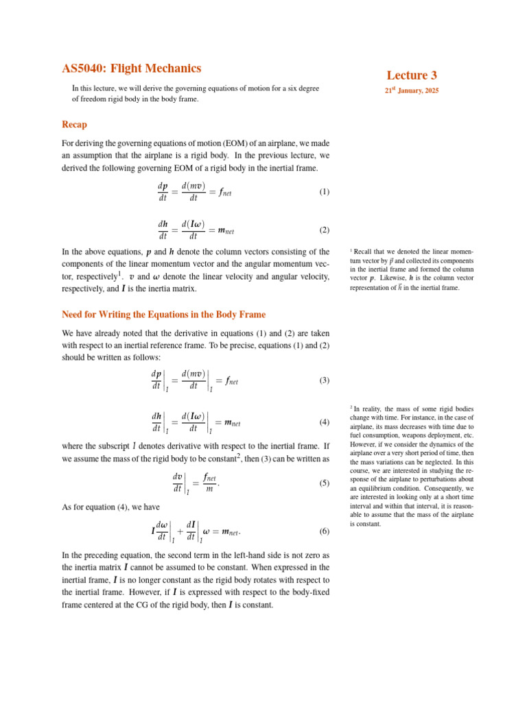 AS5040 Lecture3 | PDF | Euclidean Vector | Velocity