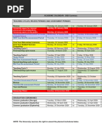 UWA Academic Calendar 2025 Dates | PDF | Academic Term | Educational ...