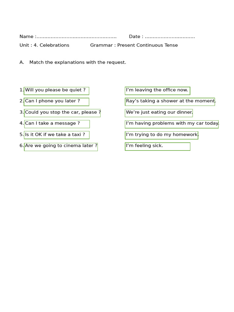 Present Continuous | PDF