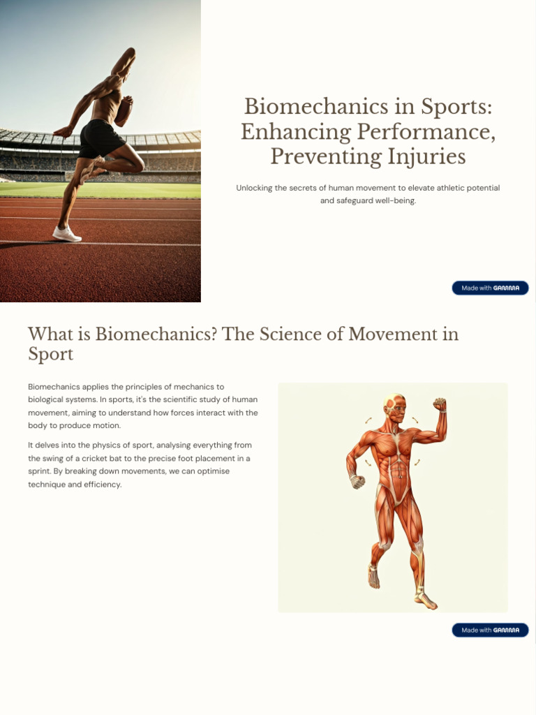 Biomechanics in Sports Enhancing Performance Preventing Injuries | PDF ...