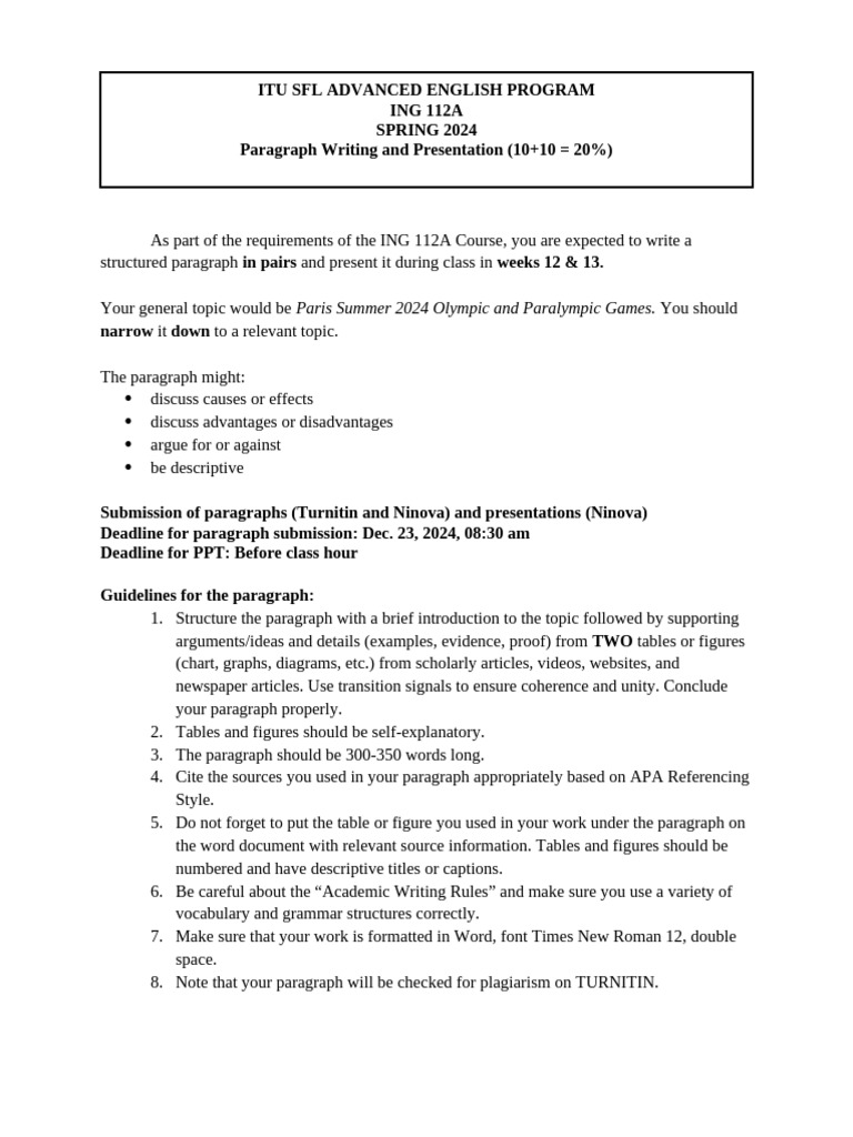 ING 112A Tables & Figures Interpretation Paragraph & Oral Presentation ...