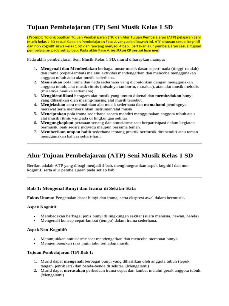 TP Dan ATP Seni Musik 2025 Fix | PDF
