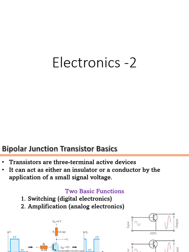 LEcture 2 BJT DC Analysis Student | PDF | Bipolar Junction Transistor ...