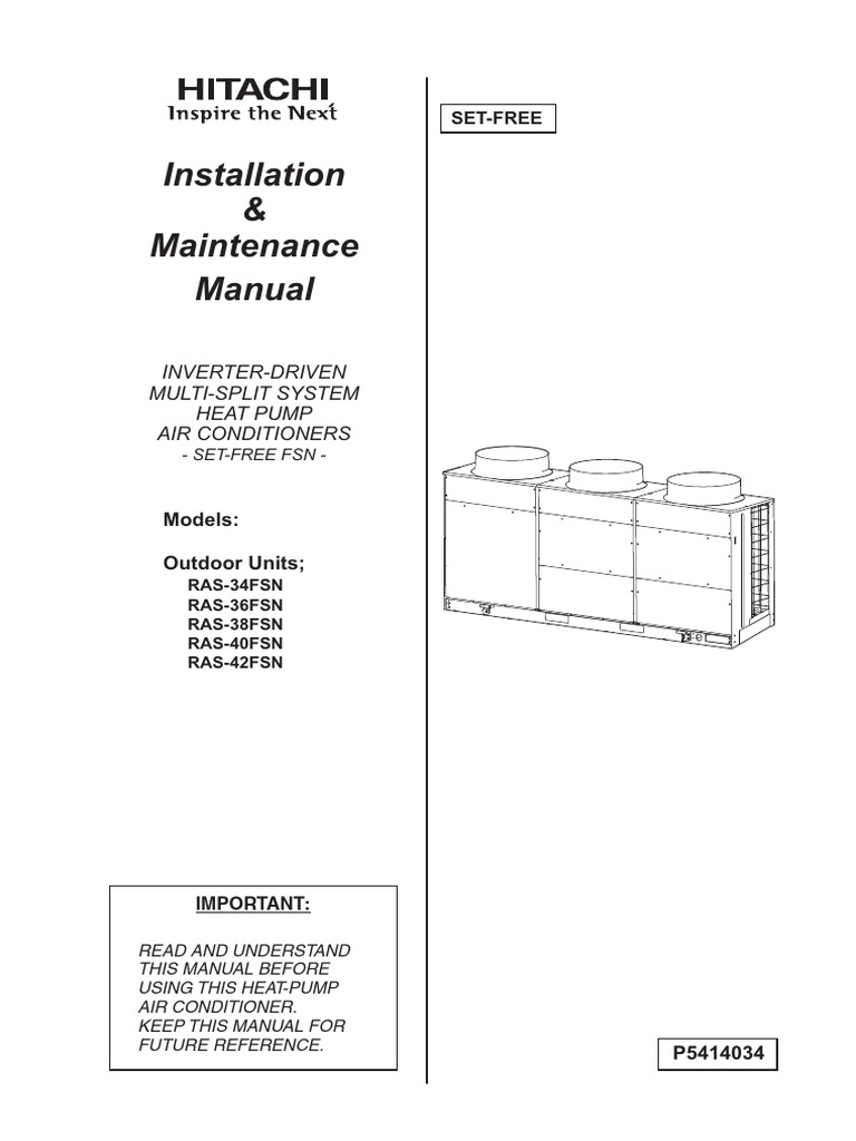 Installation Manual - RAS-34-42FSN | PDF | Pipe (Fluid Conveyance ...