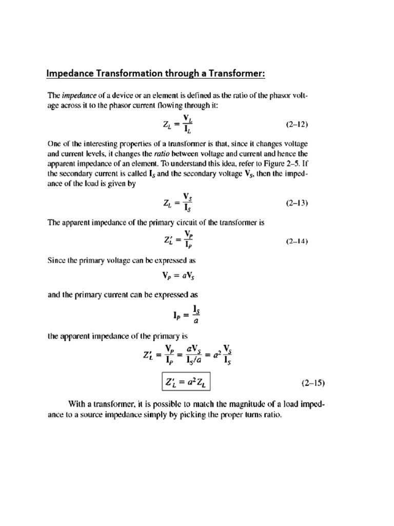 6.impedance Transformation | PDF