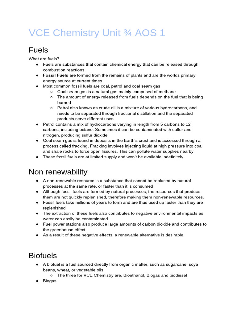 Understanding Fuels and Energy in Chemistry | PDF | Biofuel | Fuels
