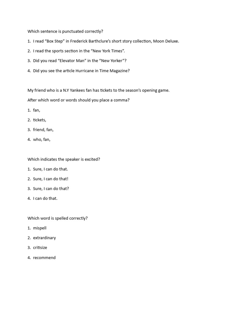 6th Grade Grammar & Punctuation Practice | PDF | Subject (Grammar) | Verb