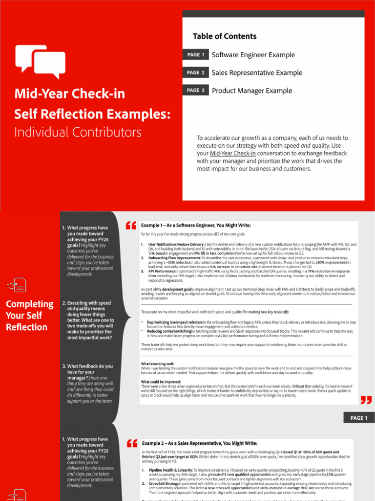 Mid-Year Check-in Examples for Teams | PDF | Information Technology ...