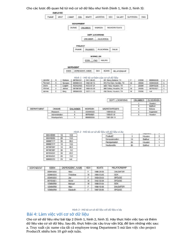 Bai Thuc Hanh So 1 SQL | PDF