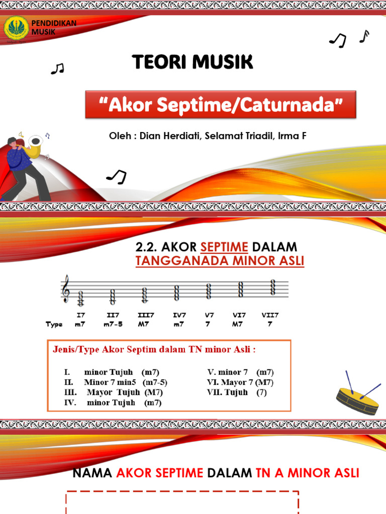 07. Ppt 07 Teori Musik (Akor Septime Tn Minor) | PDF