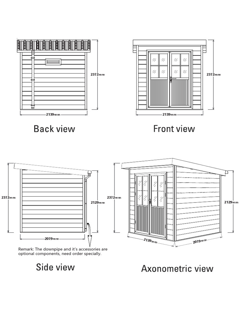 WPC Garden Shed Drawing | PDF
