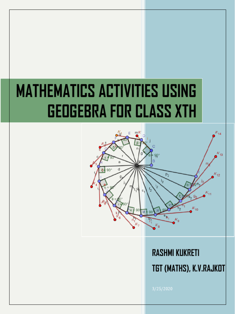 Class XTH Activities Using Geogebra | PDF | Circle | Triangle
