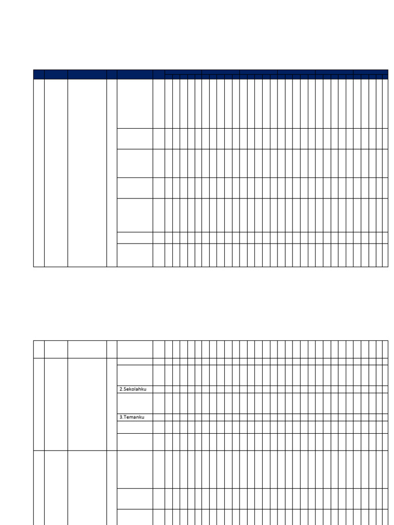 Program Semester I Kumer 2024 Kls 1 | PDF