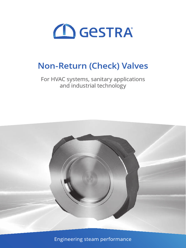 Non-Return Valves for HVAC Systems | PDF | Valve | Pump