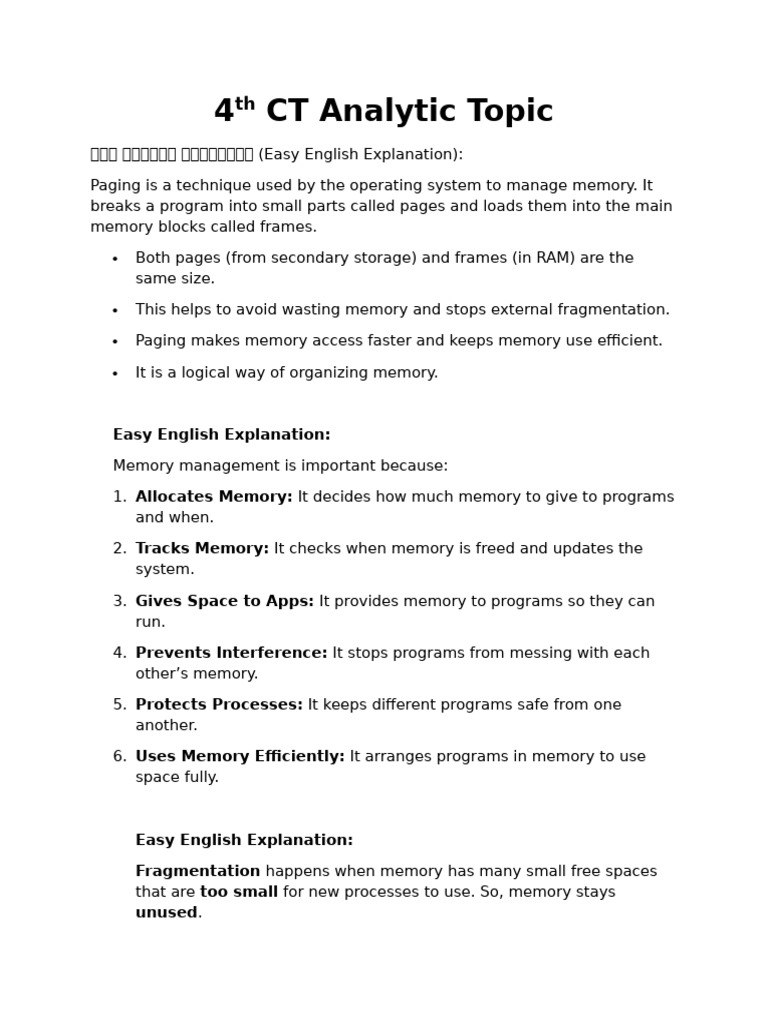 4th CT Analytic Topic | PDF | Computer Hardware | Computer Programming