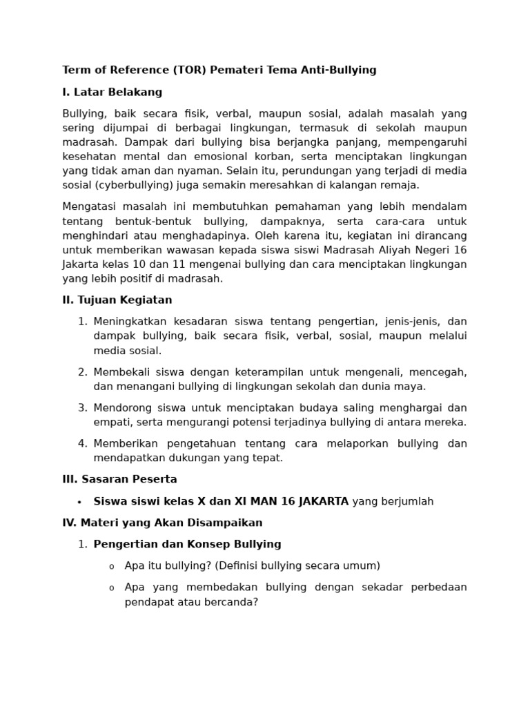 Term of Reference P5 | PDF