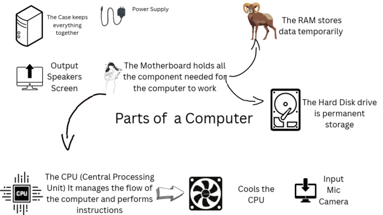 Computer Parts and Functions for Kids | PDF