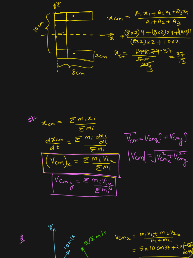 Centre of Mass Lecture 2 | PDF